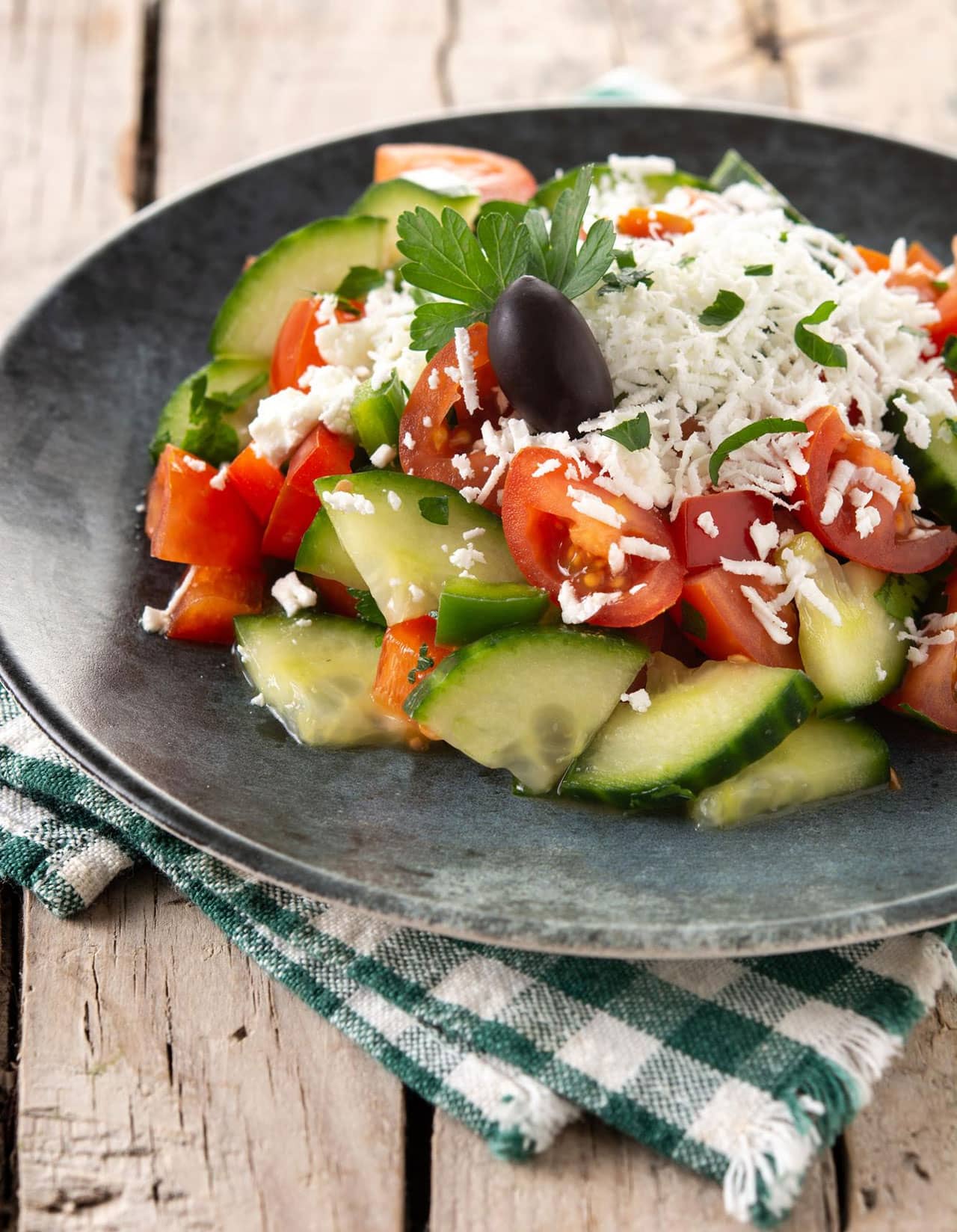 Authentic Bulgarian Shopska Salad Recipe - The Balkan Recipes: A Taste ...